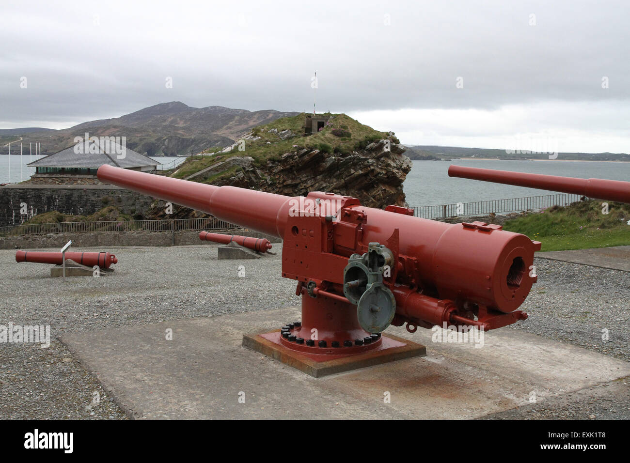 Shore based military gun at Fort Dunree,former military camp now a ...