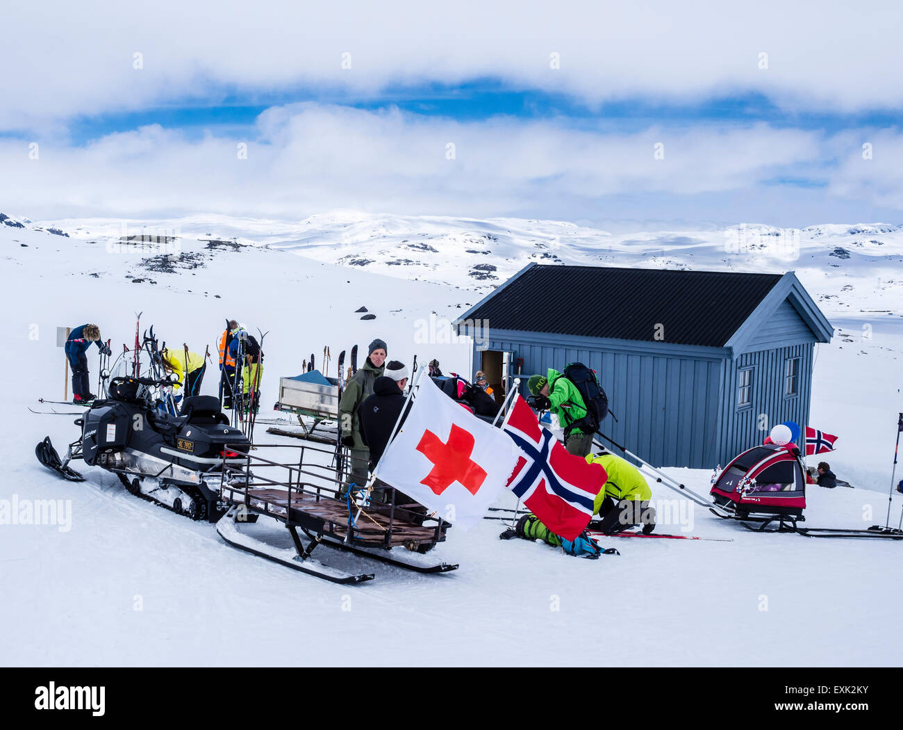 National day 17th May, Norwegians walk on ski , carrying norwegian ...