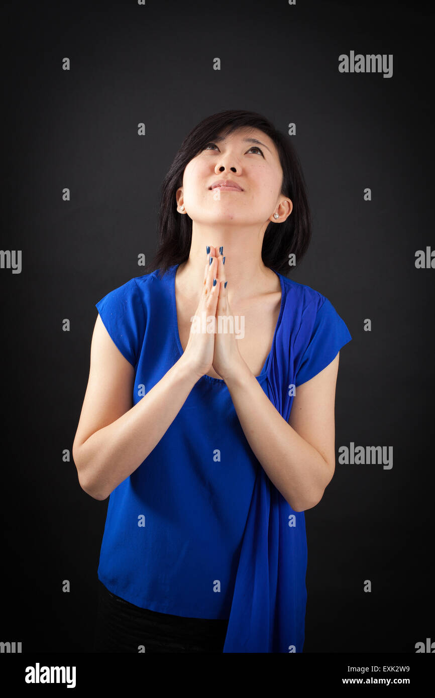 Beautiful woman doing different expressions in different sets of ...