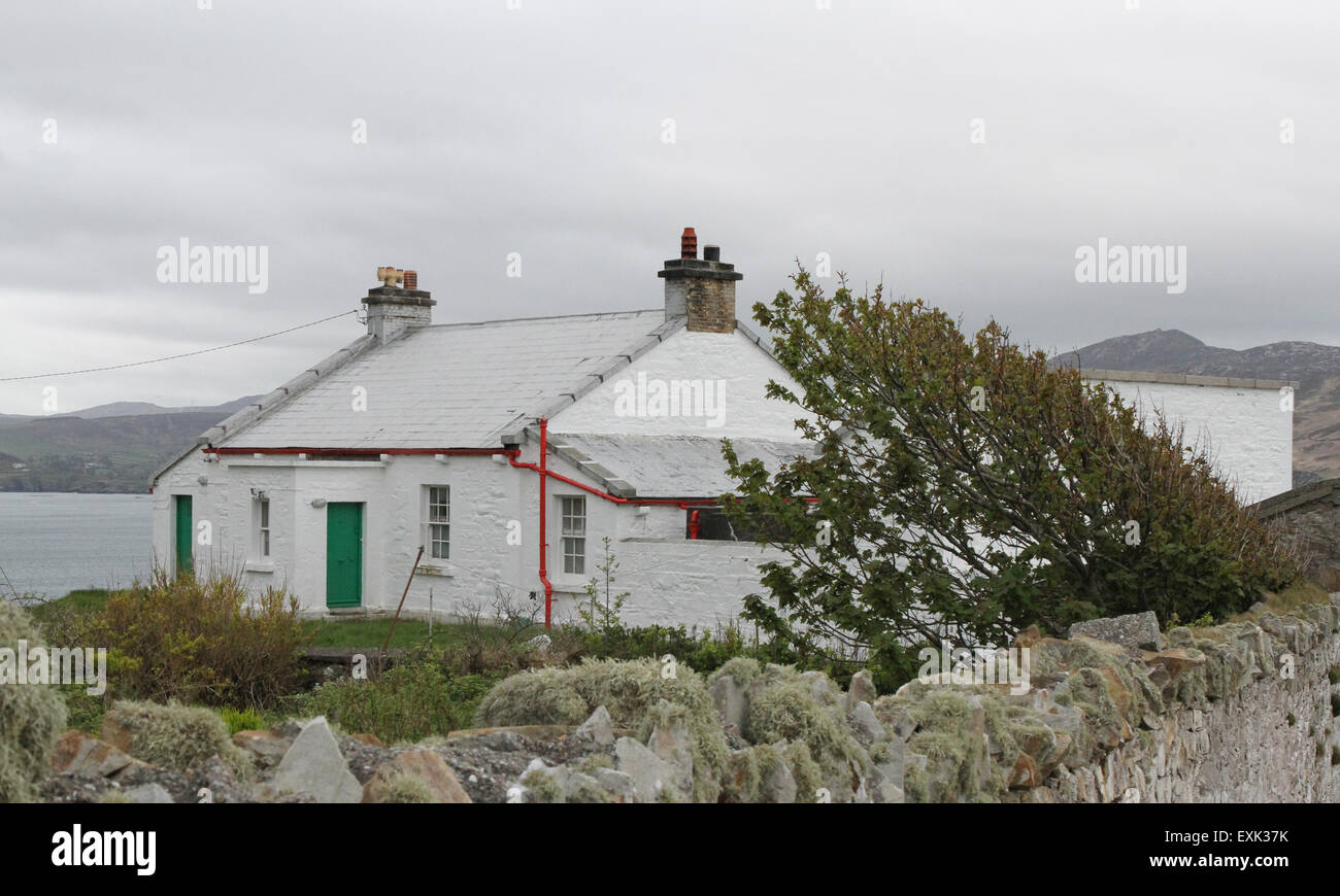 Lighthouse keeper's cottage Dunree Head County Donegal Ireland Stock ...