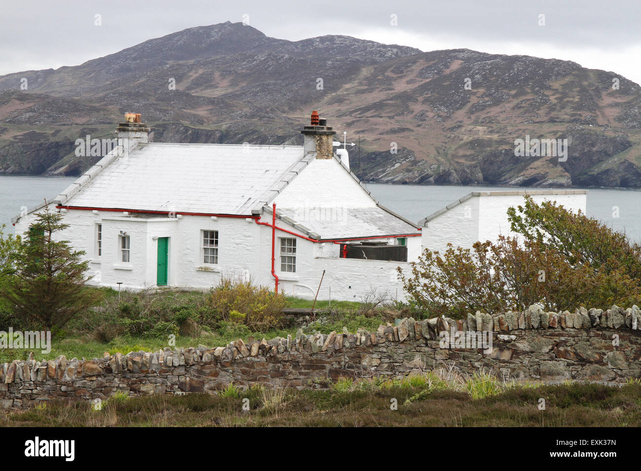 Lighthouse keeper's cottage Dunree Head County Donegal Ireland Stock ...