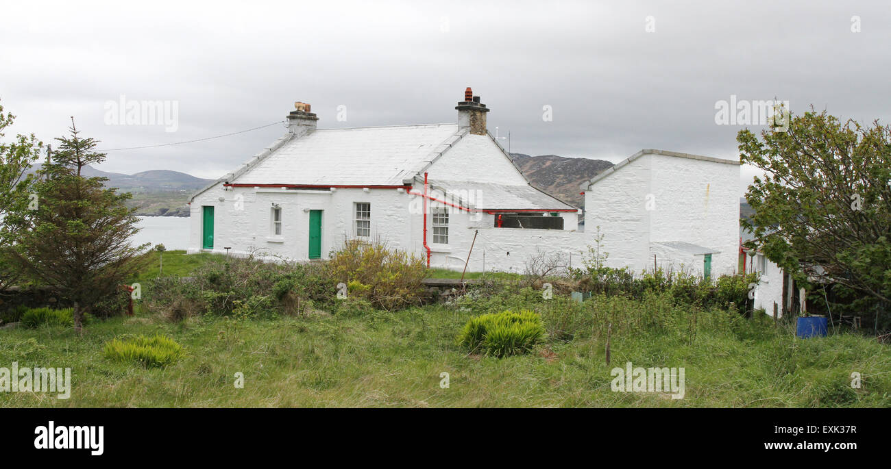 Lighthouse keeper's cottage Dunree Head County Donegal Ireland Stock ...
