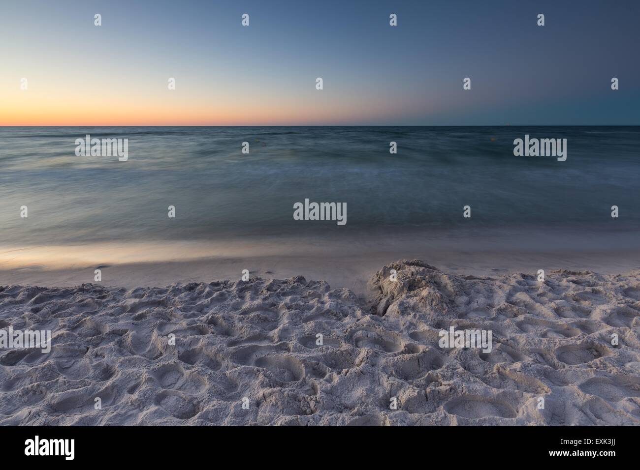 Beautiful Baltic sea beach at sunset. Beautiful seascape with sky ...