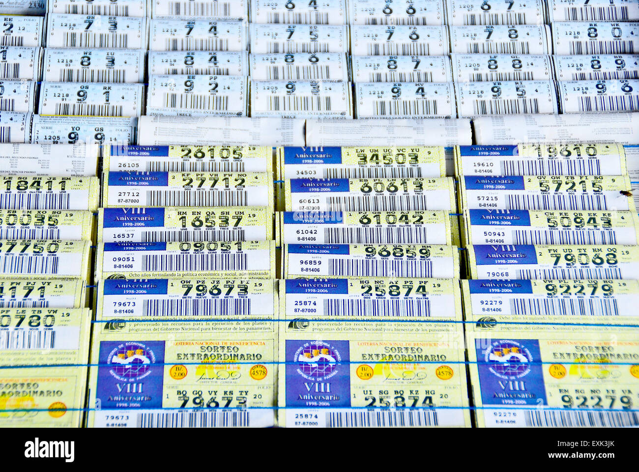 PANAMA CITY, PANAMA, DECEMBER 20 2006. Lottery coupons for sale in ...