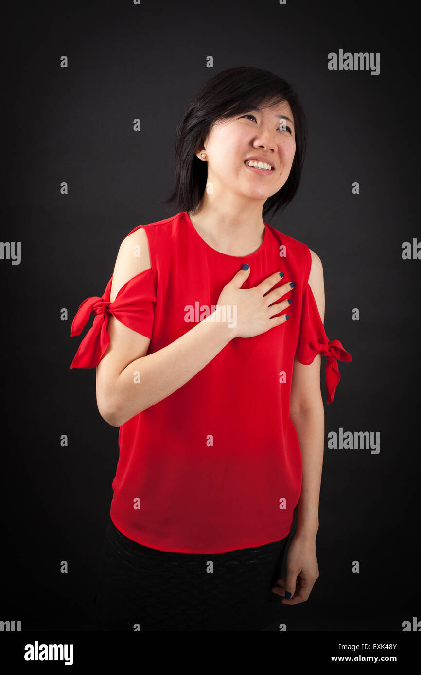 Beautiful woman doing different expressions in different sets of ...