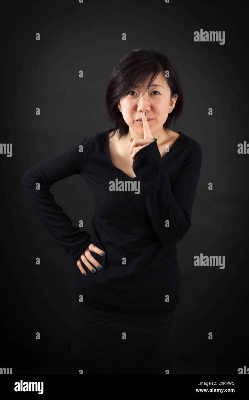 Beautiful woman doing different expressions in different sets of ...