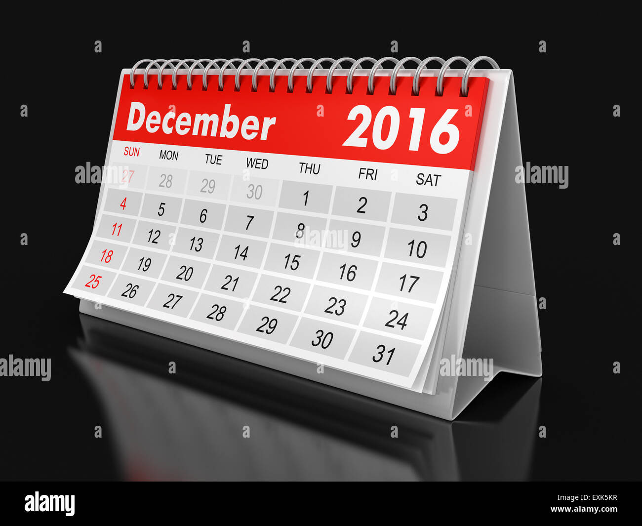 Calendar - december 2016 (clipping path included Stock Photo - Alamy
