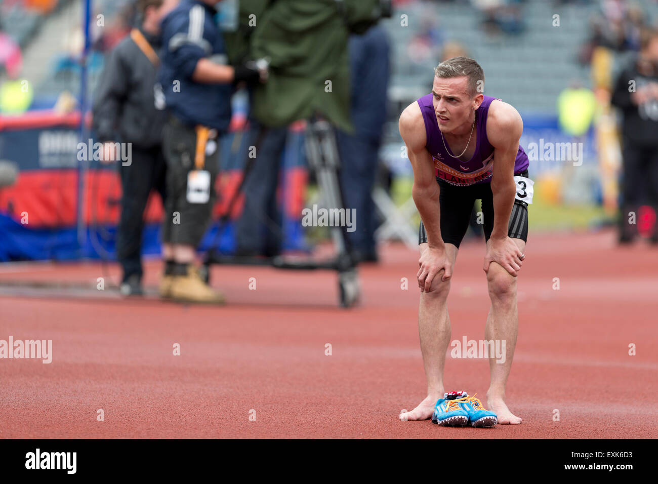 Niall FLANNERY Men's 400m Hurdles Final 2014 Sainsbury's British ...