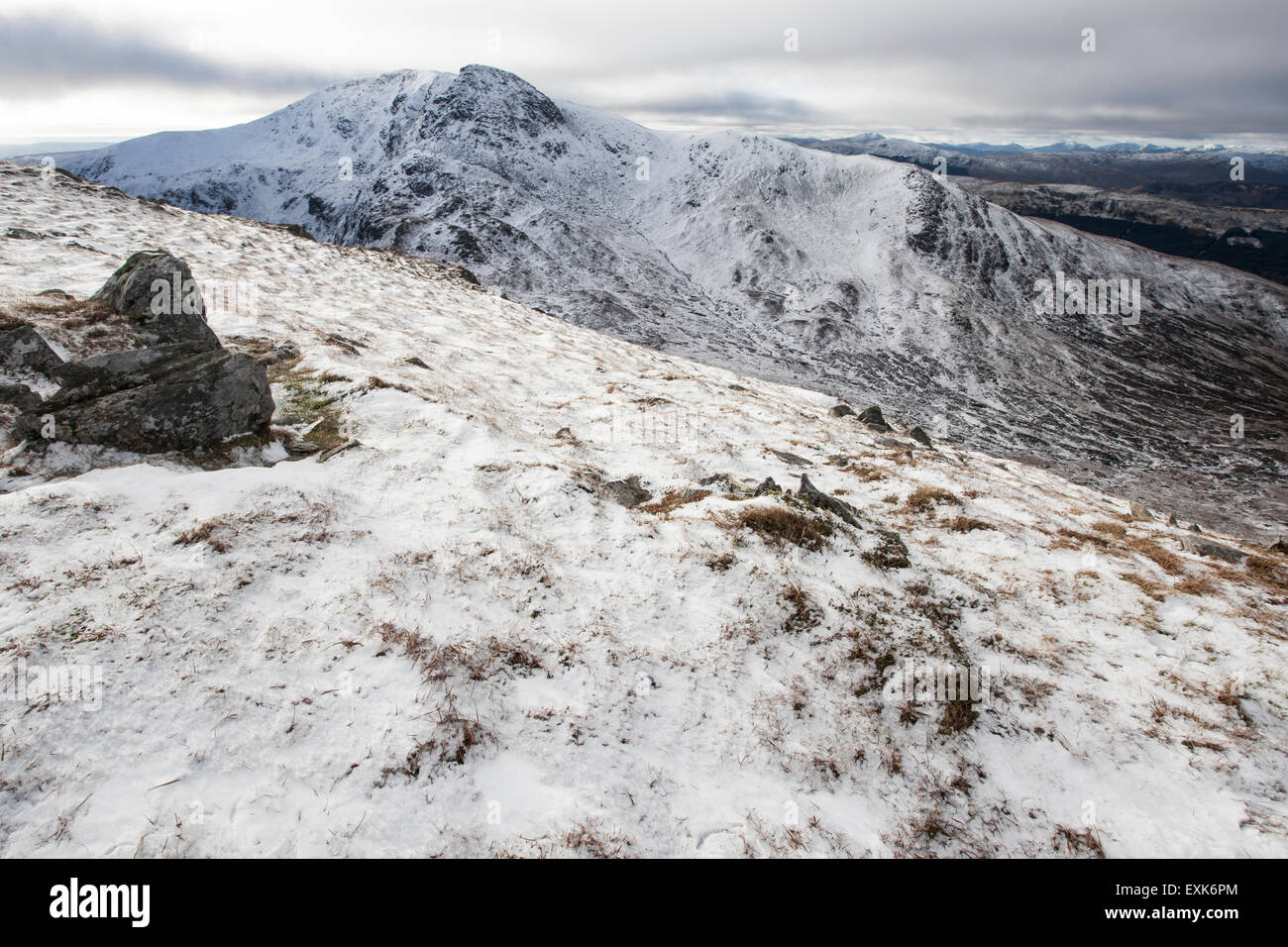The view from the munro Ben Vorlich During the wintertime Stock Photo ...