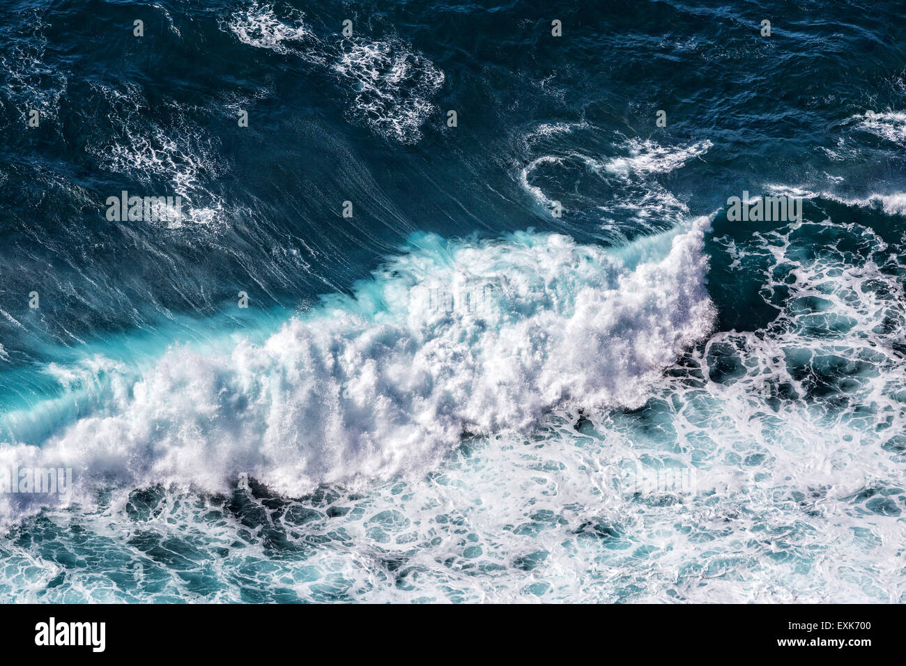 Beautiful Blue Ocean Waves, aerial view Stock Photo - Alamy