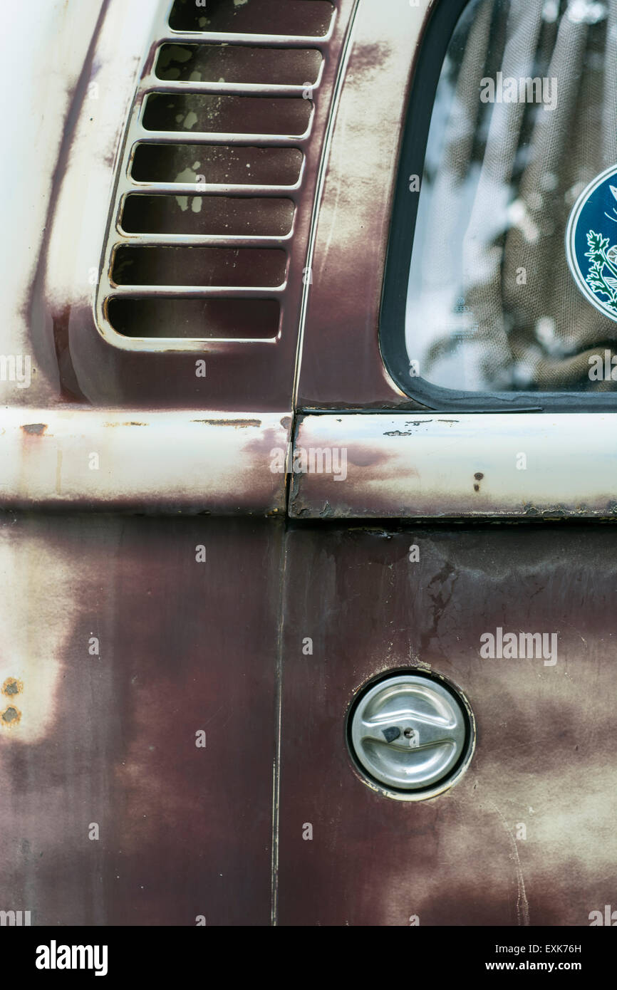 Detail of the back end of a beautiful old VW van. Patricia Street ...