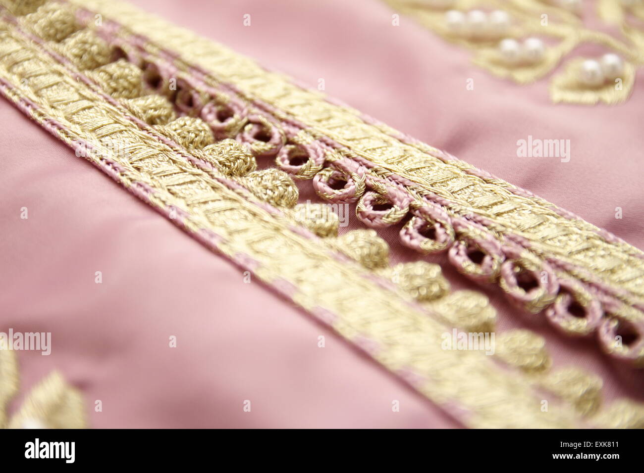 Intricate Handmade Embroidery on a Moroccan Caftan by Fez Artisans ...