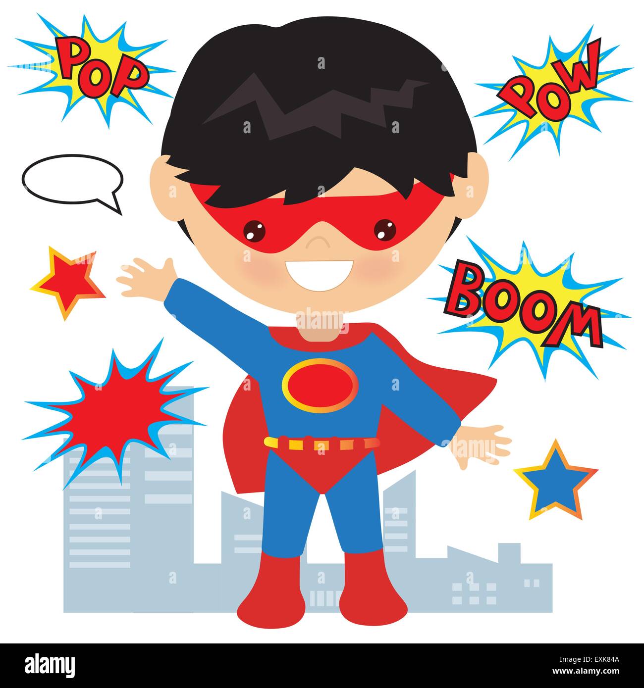 Superhero illustration Stock Vector Images - Alamy