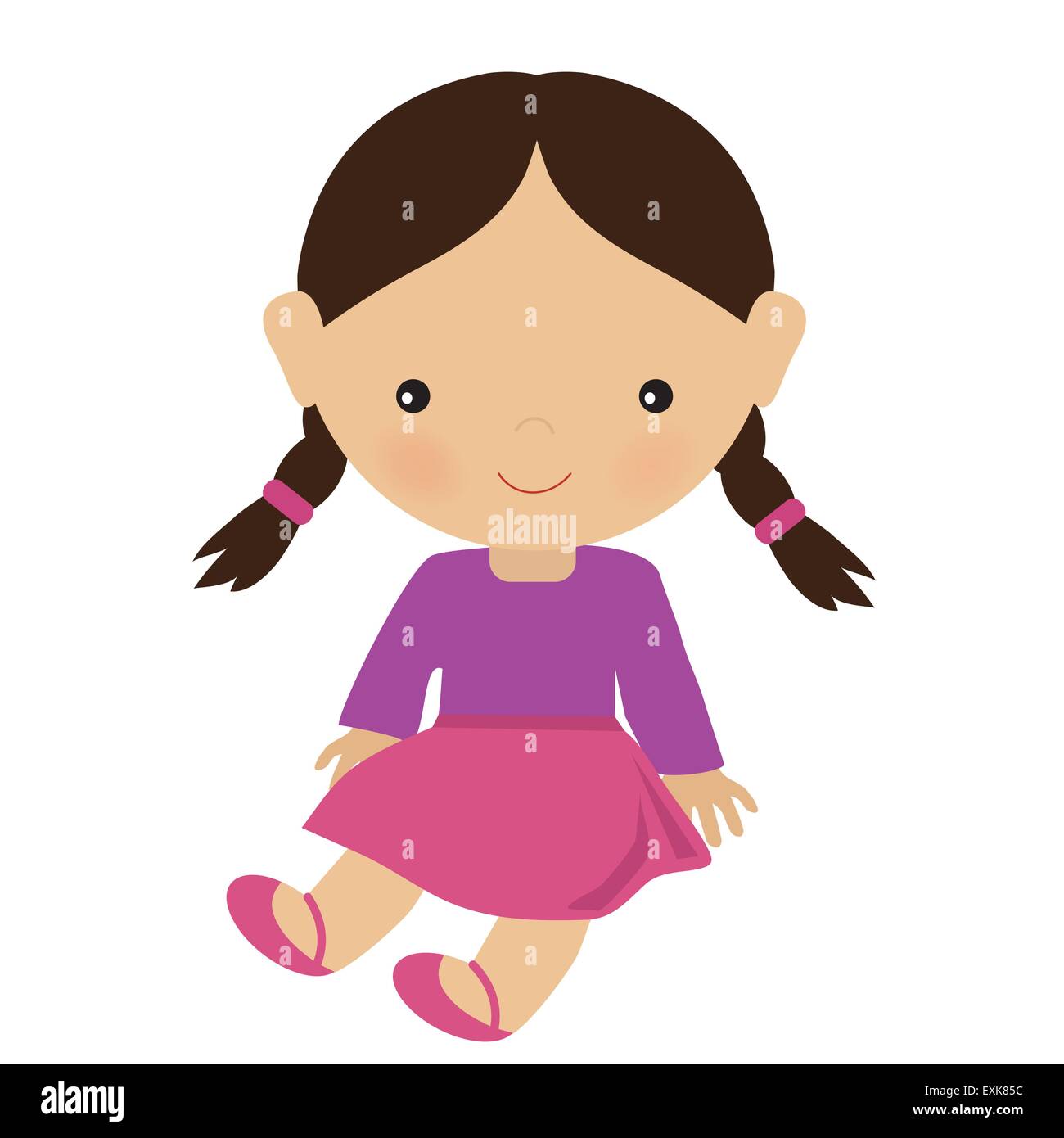 Little girl cartoon Cut Out Stock Images & Pictures - Alamy