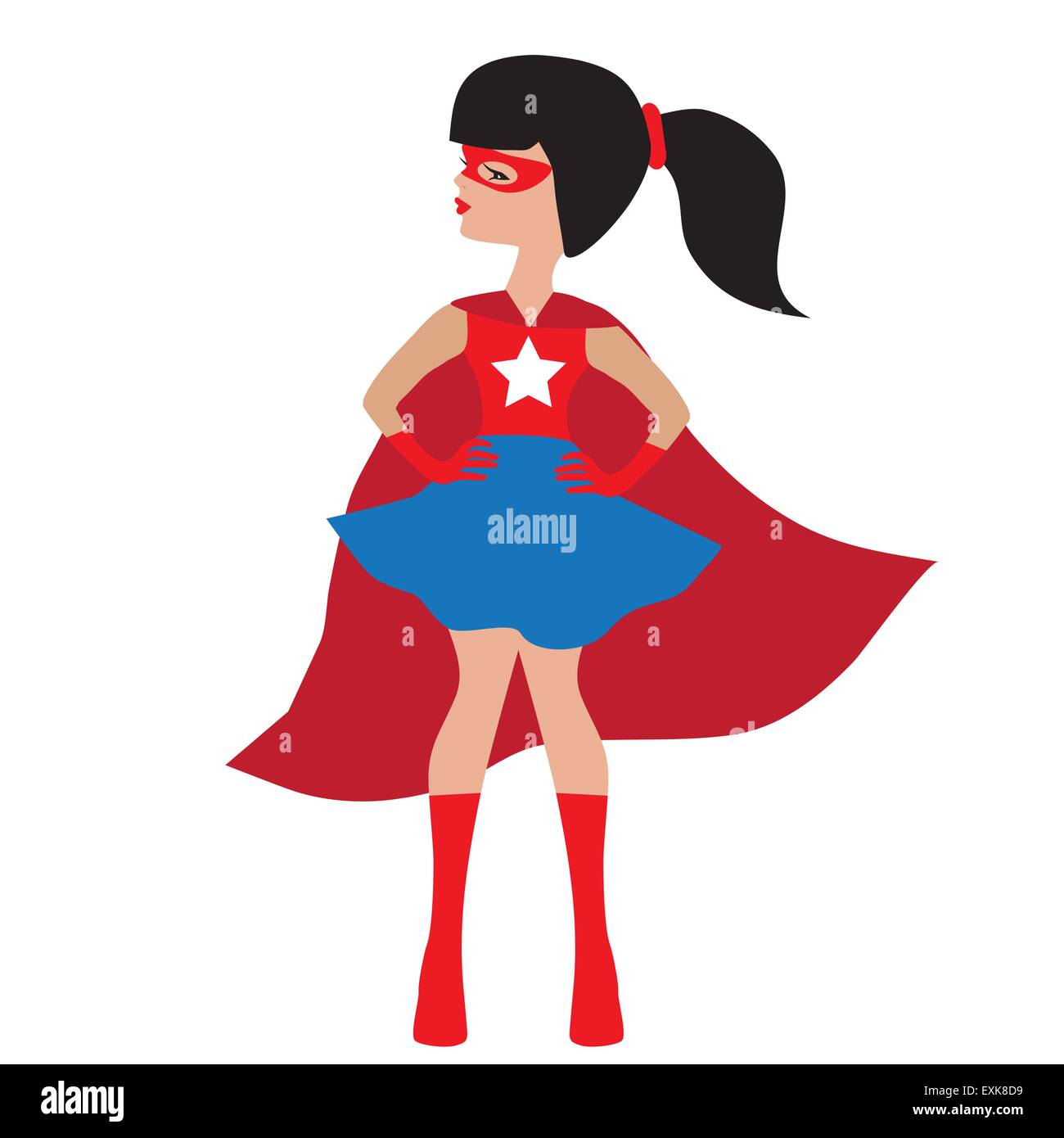 Super girl cartoon Cut Out Stock Images & Pictures - Alamy