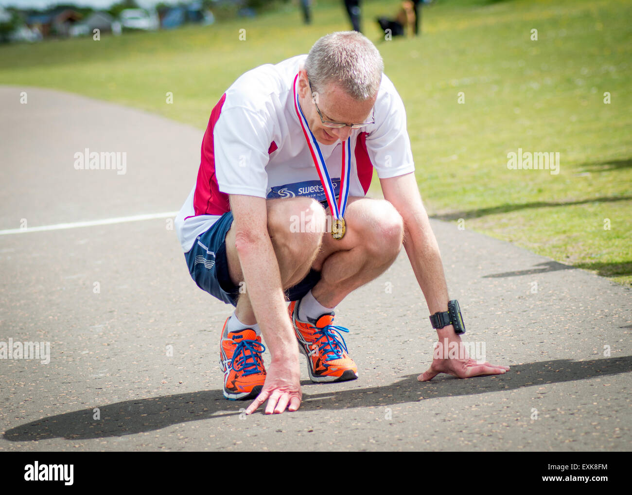 After the running race hi-res stock photography and images - Alamy