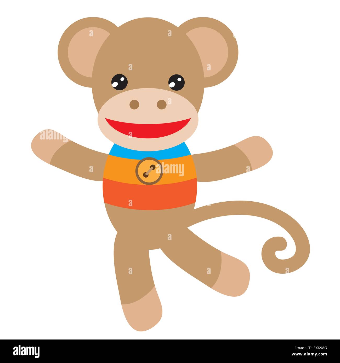 sock monkey,monkey,cute,funny,cartoon,illustration,isolated,vector ...