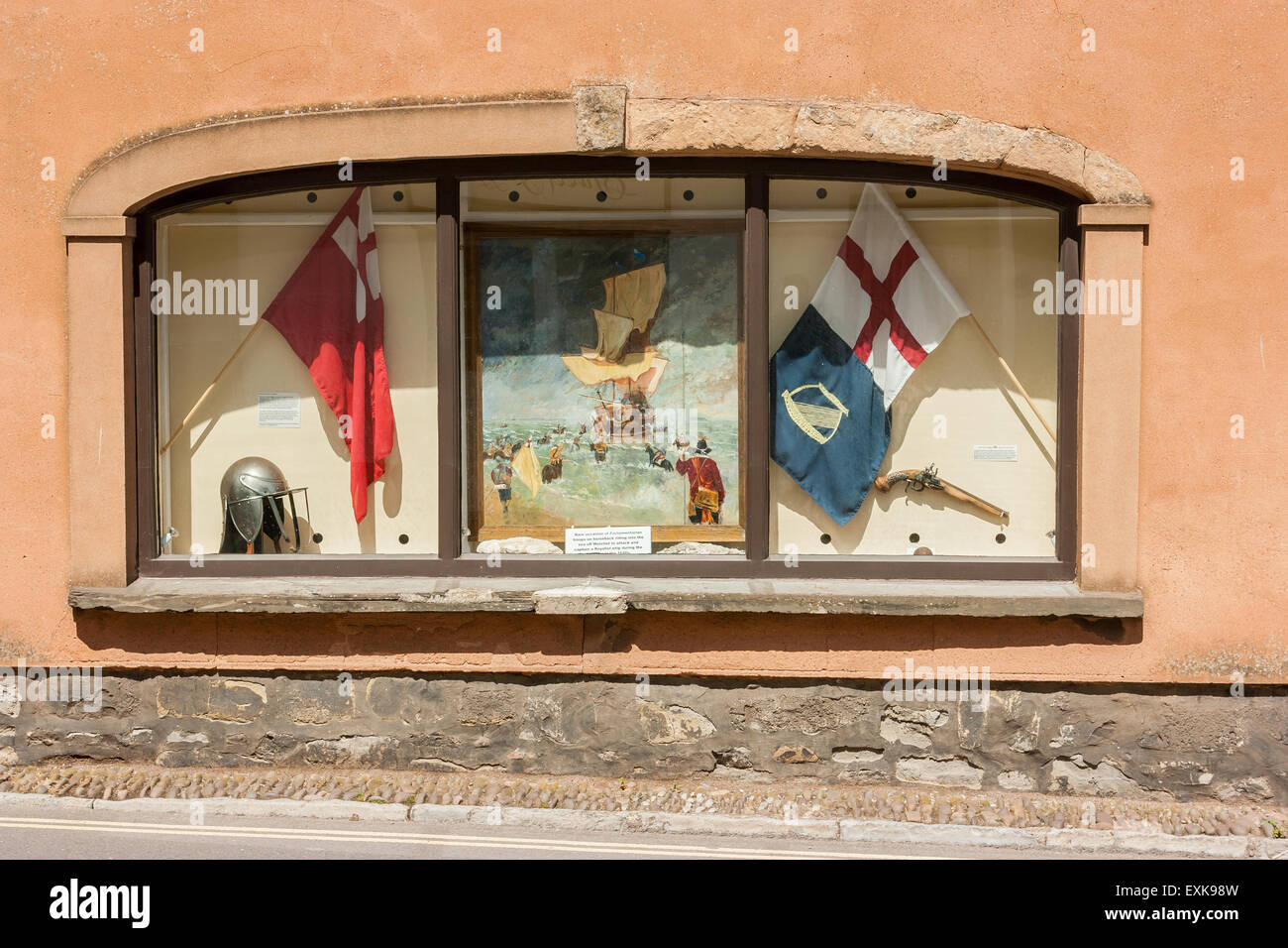Museum window display at Watchet town Somerset England UK Stock Photo ...