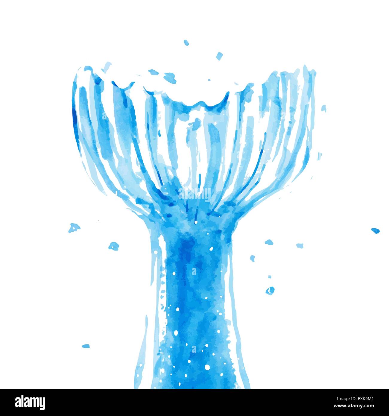 Watercolor fish tail Stock Vector Image & Art - Alamy