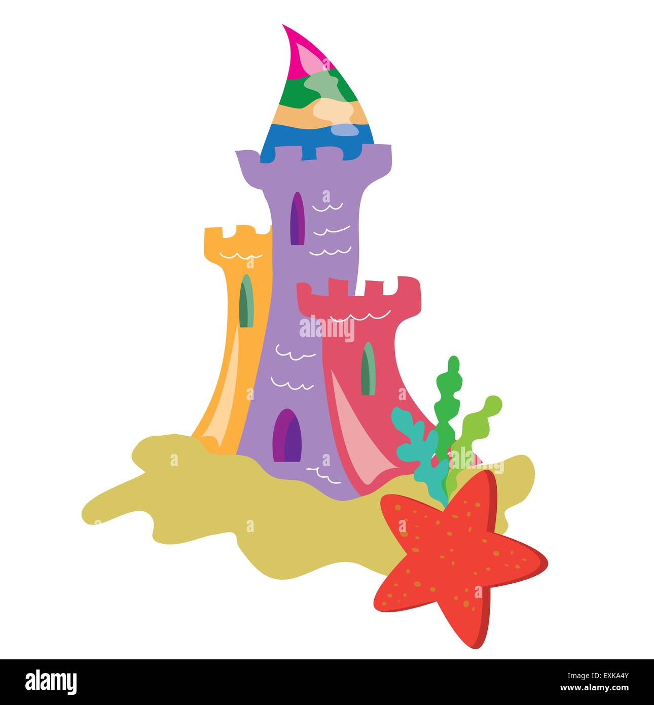 Cartoon illustration of sea hi-res stock photography and images - Alamy