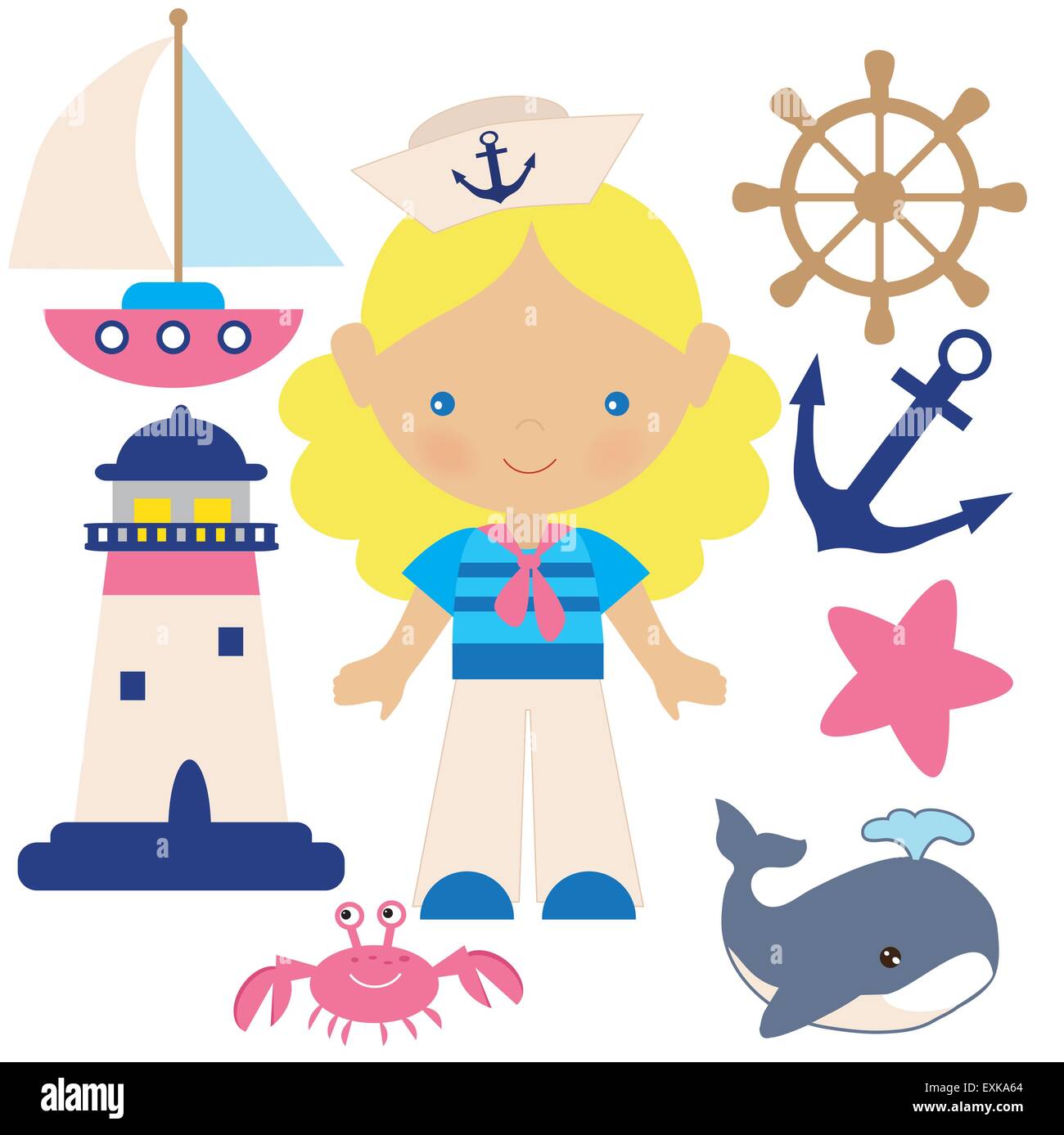 Sailor and girl Cut Out Stock Images & Pictures - Alamy