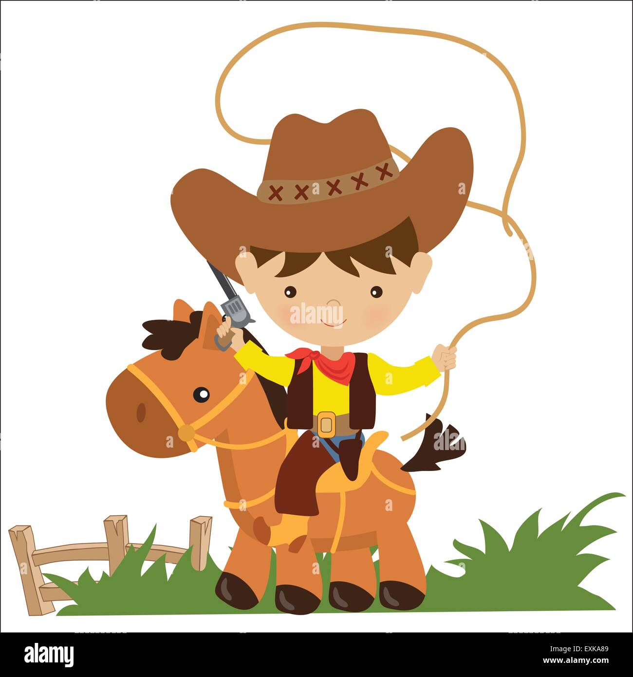 Cowboy Illustration Stock Photos & Cowboy Illustration Stock Images - Alamy