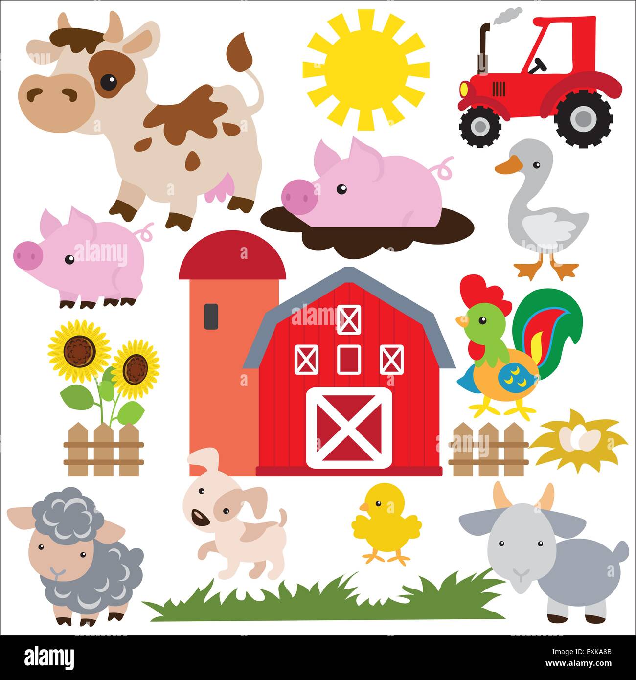 Cow rooster hi-res stock photography and images - Alamy