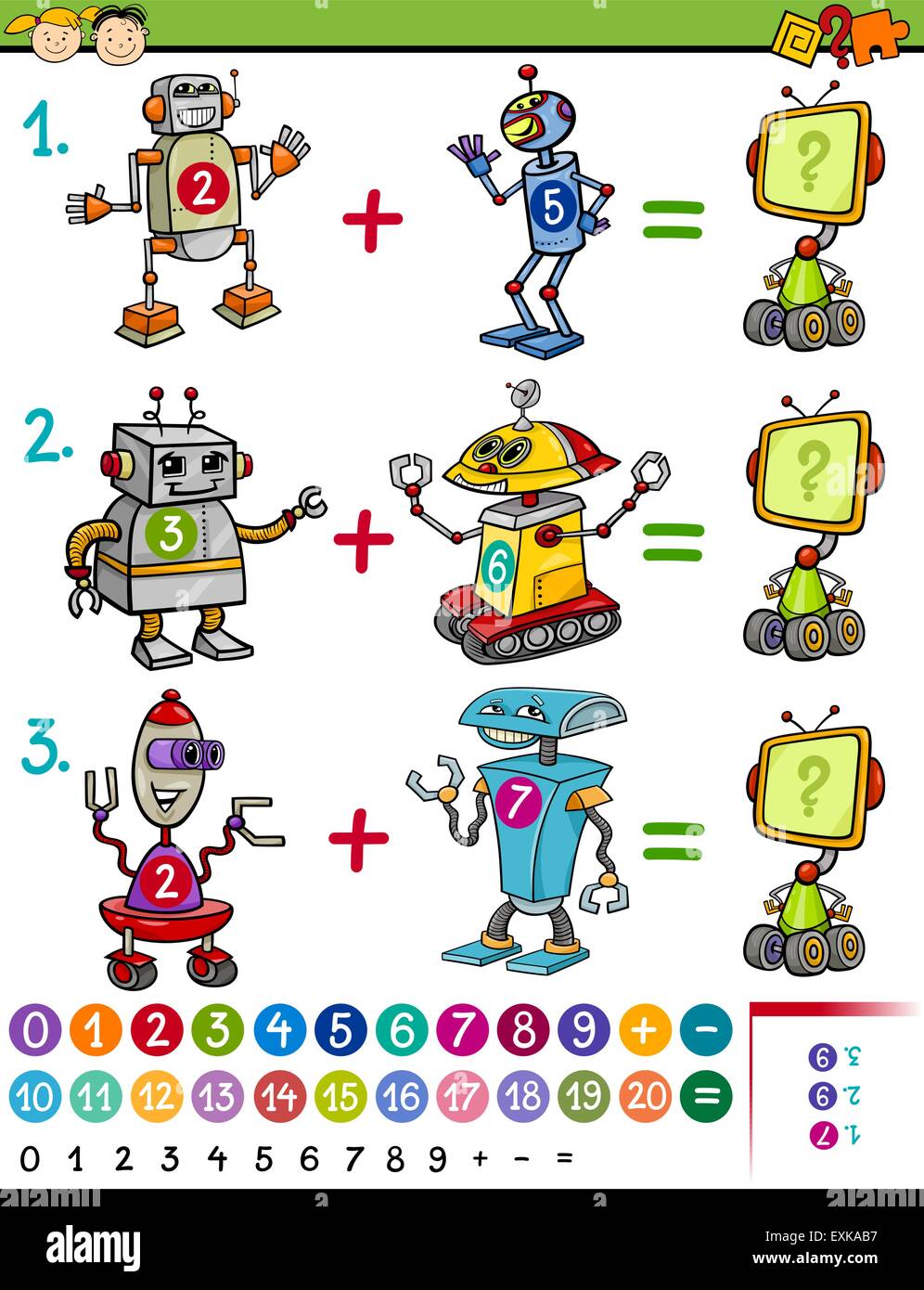 Cartoon Illustration of Education Mathematical Game for Preschool ...