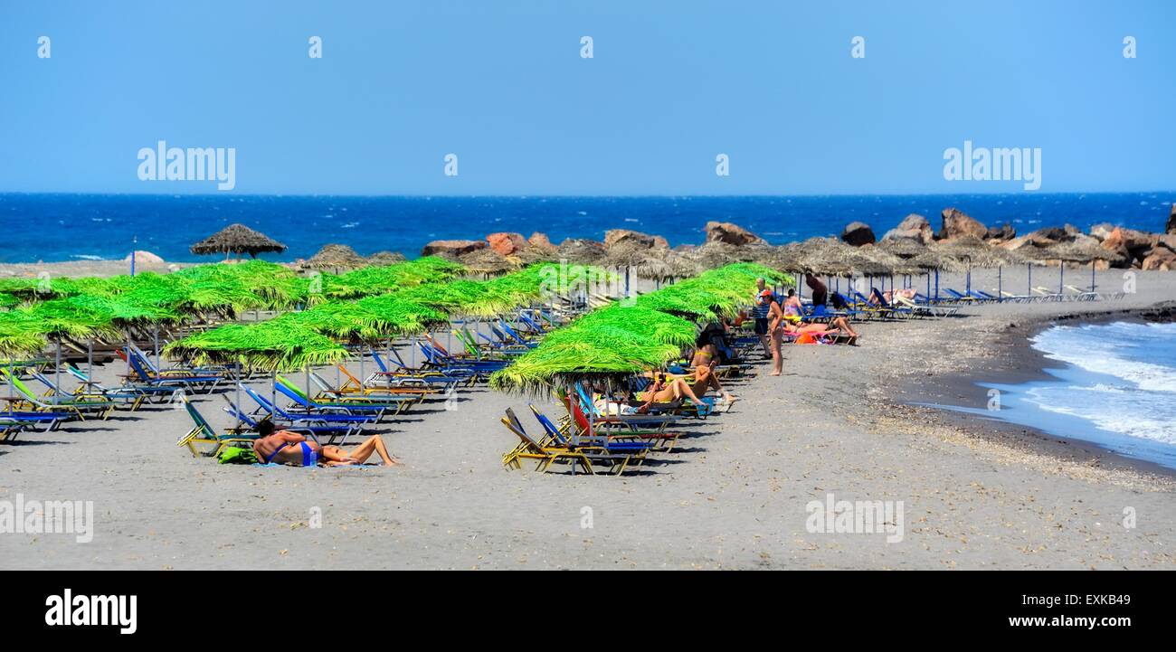 Monolithos beach Santorini Greece Stock Photo - Alamy