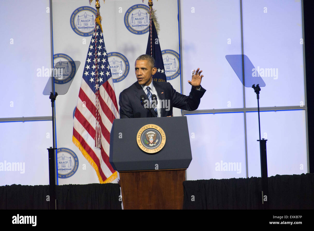 Philadelphia, Pennsylvania, USA. 14th July, 2015. President Obama ...