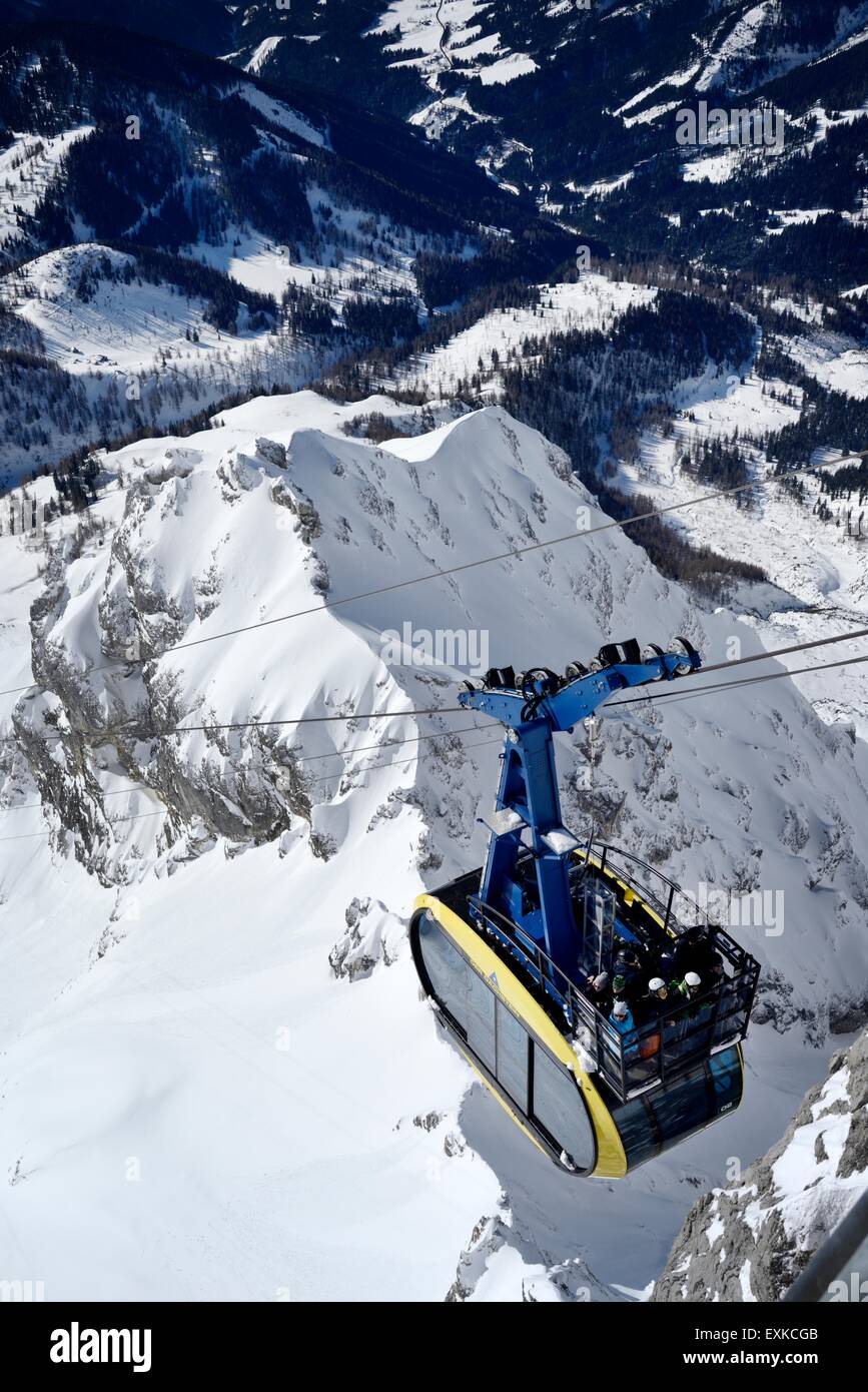 Dachstein glacier, Dachstien Sudwandbahn or cable car with viewing ...