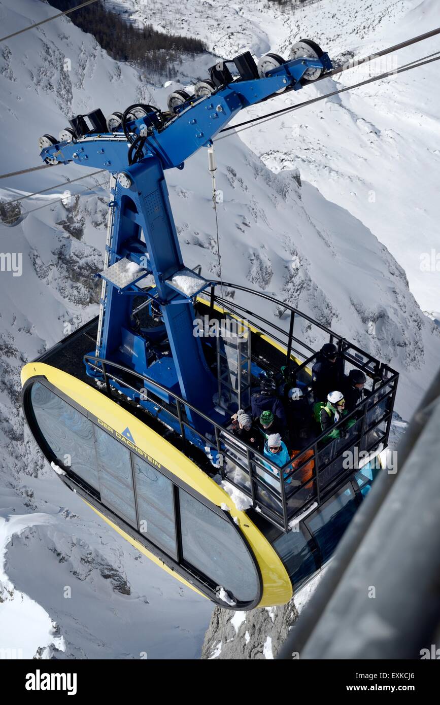 Dachstein glacier, Dachstien Sudwandbahn or cable car with viewing ...