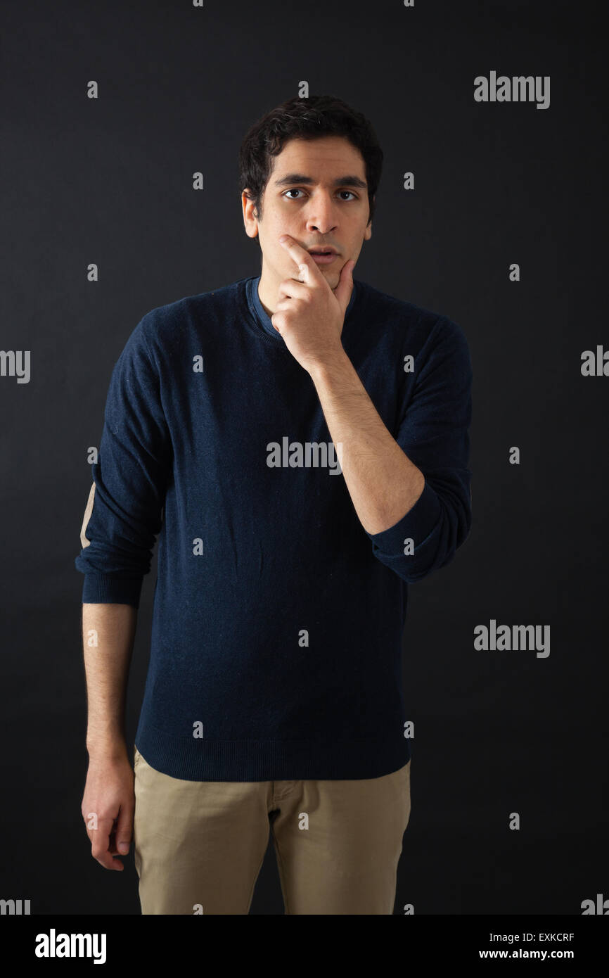 Handsome men doing different expressions in different sets of clothes ...