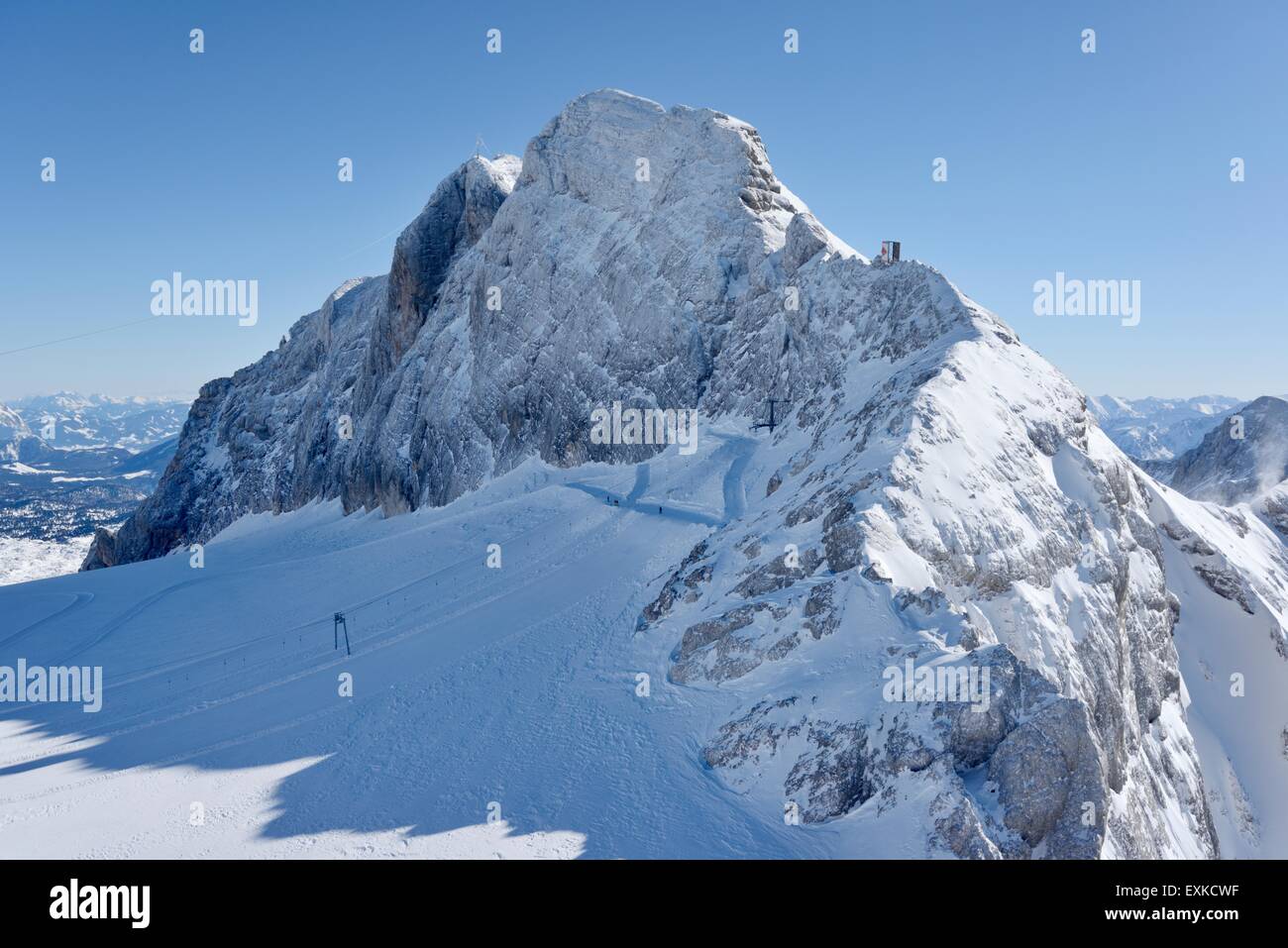 Fantastic view, Snow covered mountains,Dachstein glacier, in Styria ...