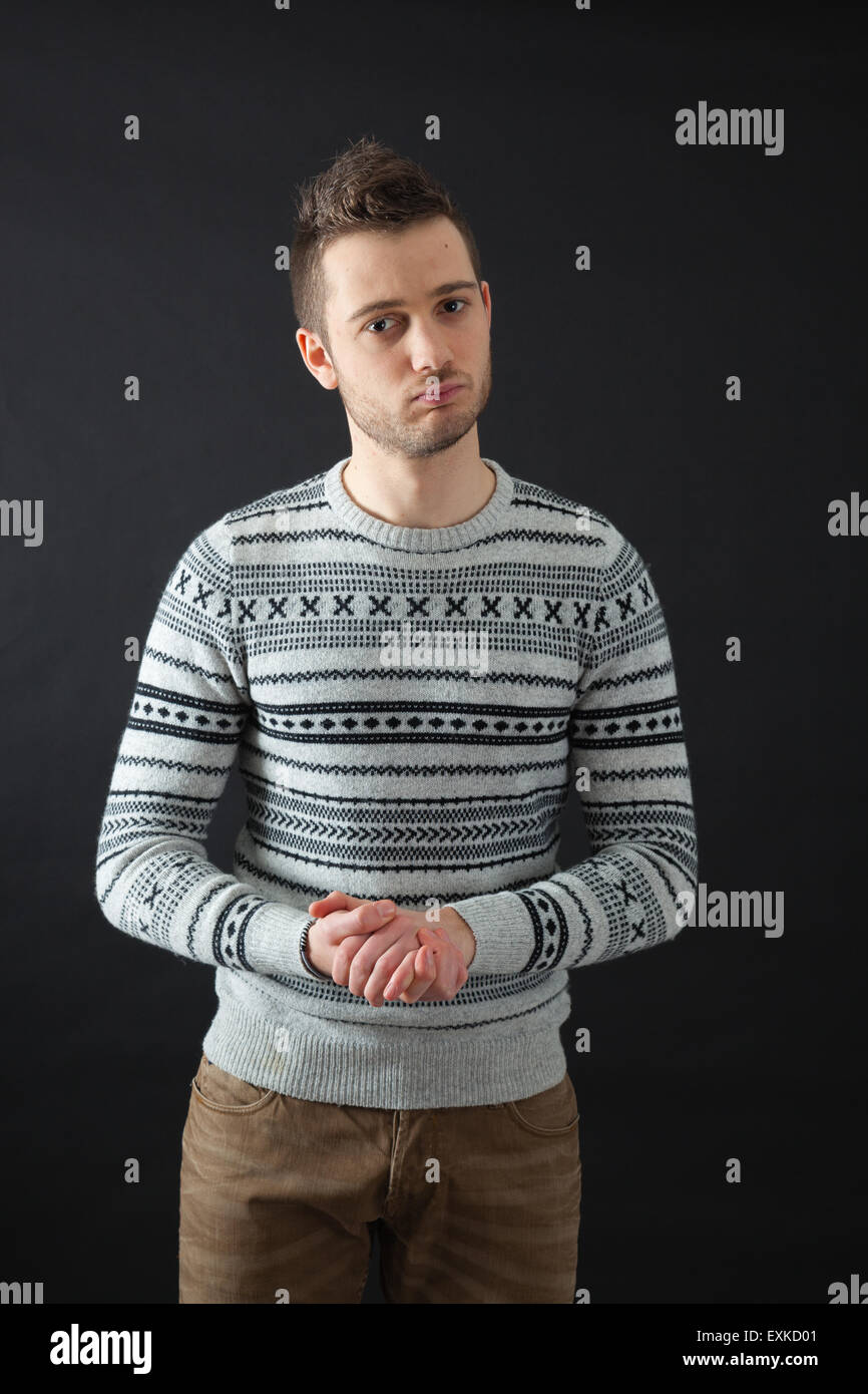 Handsome men doing different expressions in different sets of clothes ...