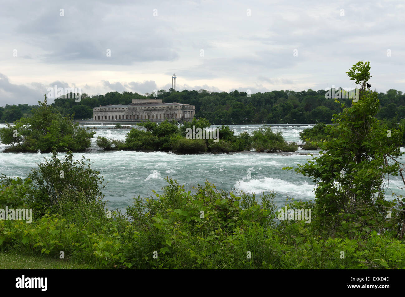 Rapids above the Canadian Horseshoe Falls. Niagara Falls, New York, USA ...