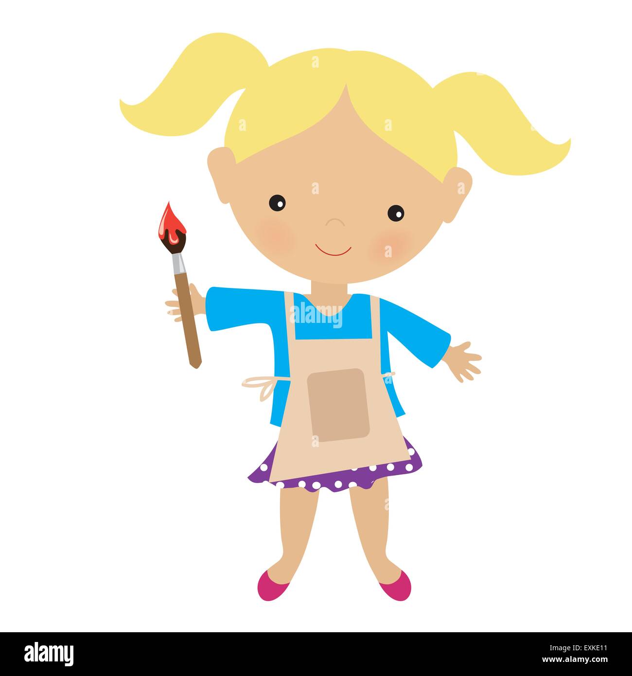 Girl cartoon cartoon girl Cut Out Stock Images & Pictures - Alamy