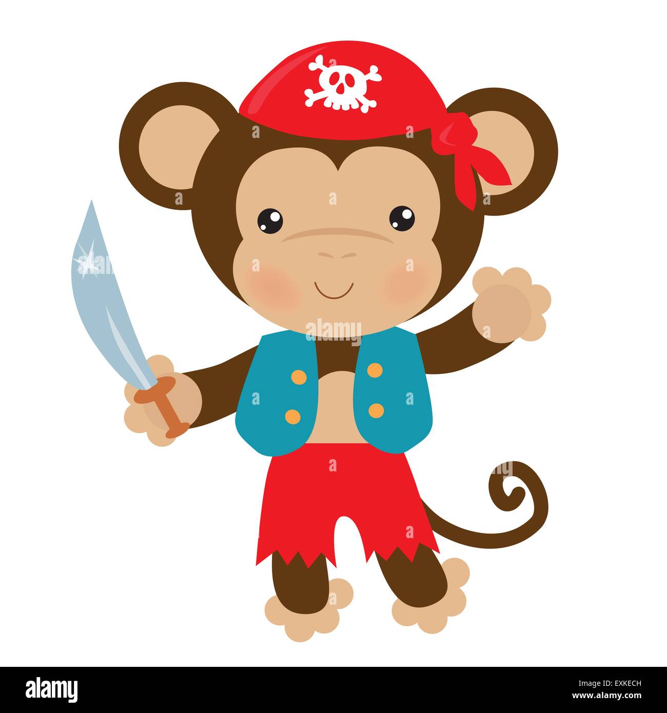 Pirate monkey Cut Out Stock Images & Pictures - Alamy