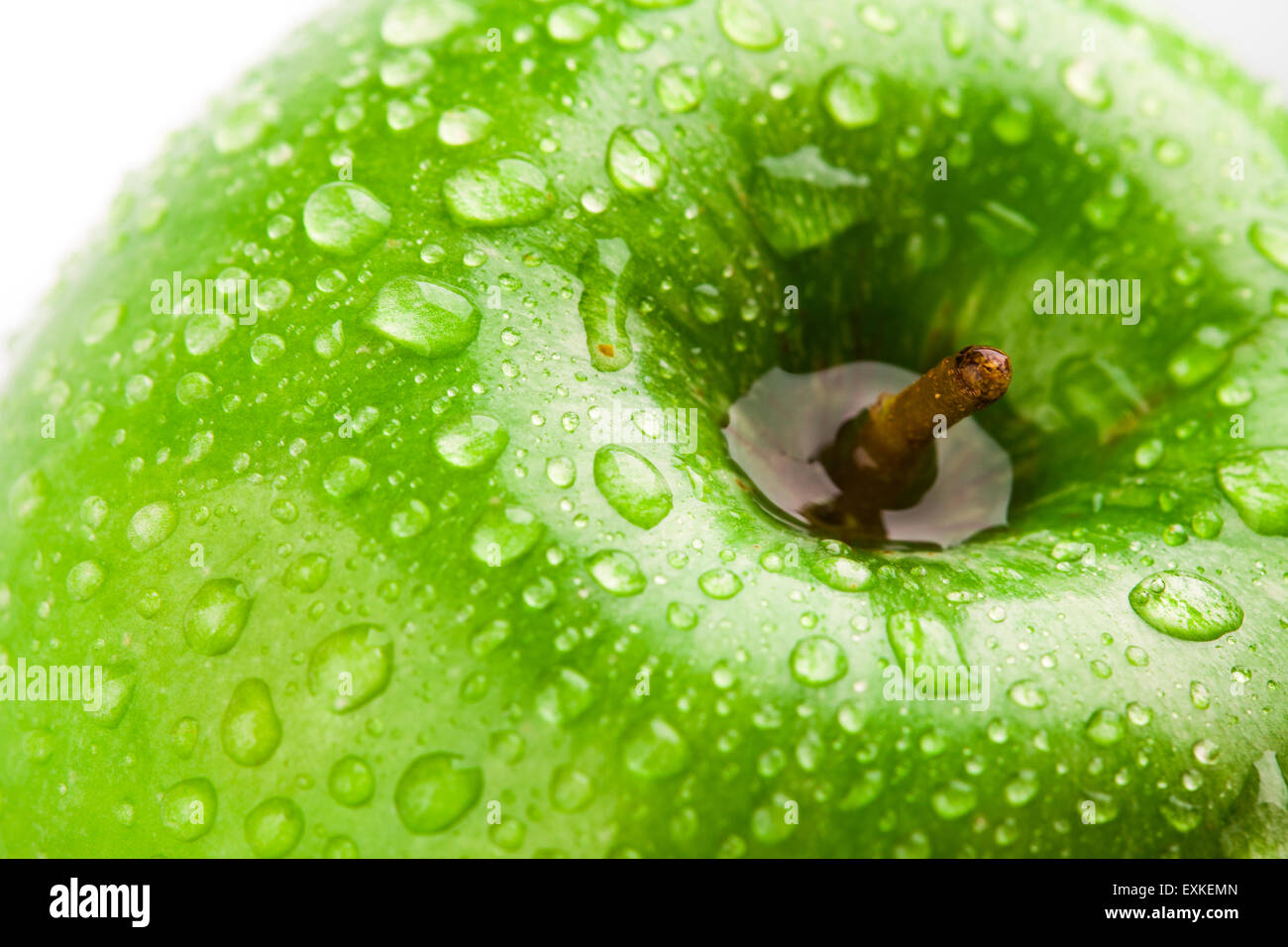 Close up green apple water hi-res stock photography and images - Alamy