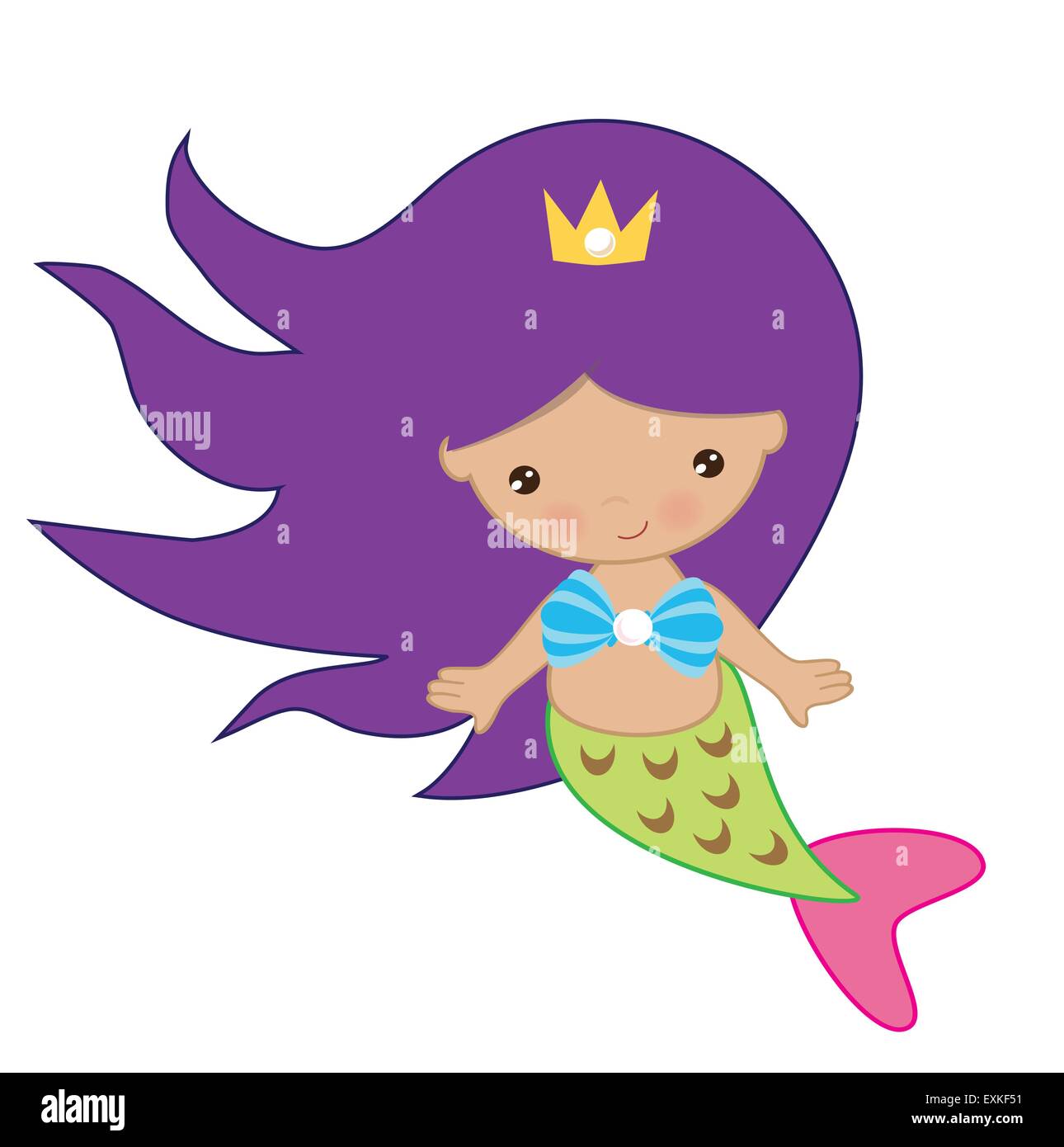 Mermaid vector illustration Stock Vector Image & Art - Alamy