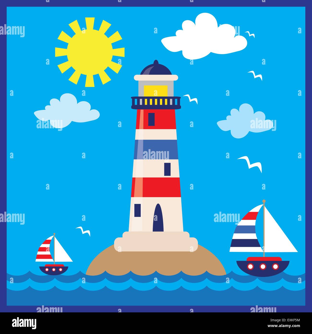 Yacht cartoon hi-res stock photography and images - Alamy