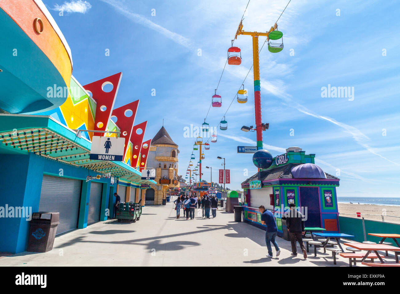 The Santa Cruz Beach Boardwalk amusement park in the city of Santa Cruz ...