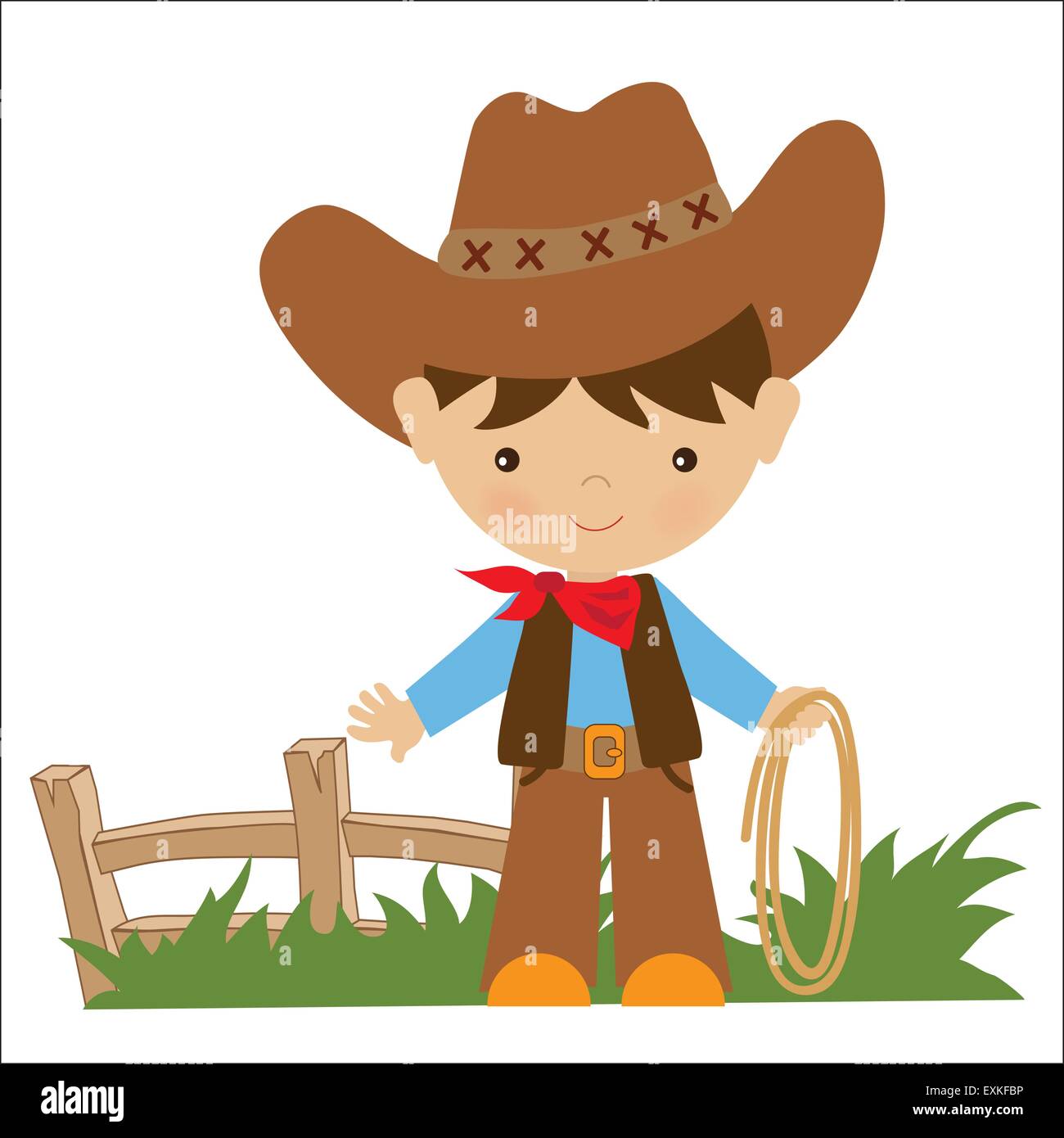 Cowboy cartoon hi-res stock photography and images - Alamy