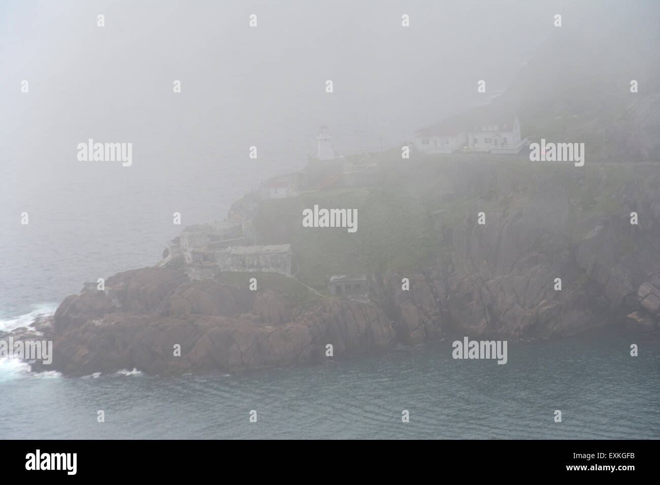 The entrance to St. John's, Newfoundland, in fog Stock Photo - Alamy