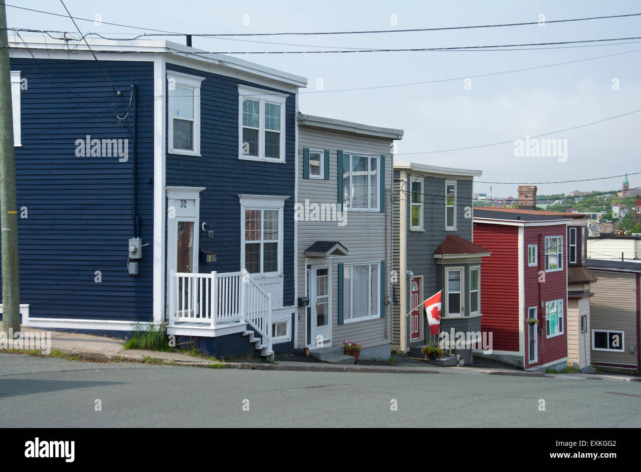 Colourful houses in St. John's, Newfoundland Stock Photo - Alamy