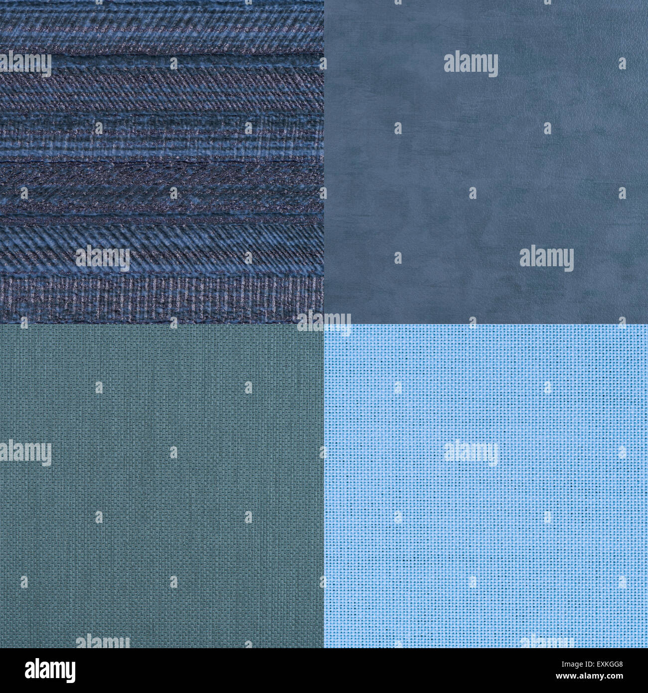 Set of blue vinyl samples, texture background Stock Photo - Alamy