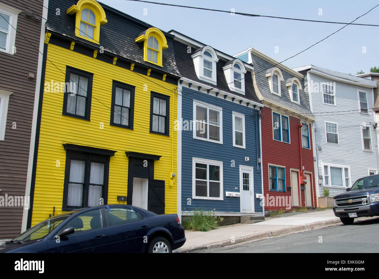 Colourful houses in St. John's, Newfoundland Stock Photo - Alamy