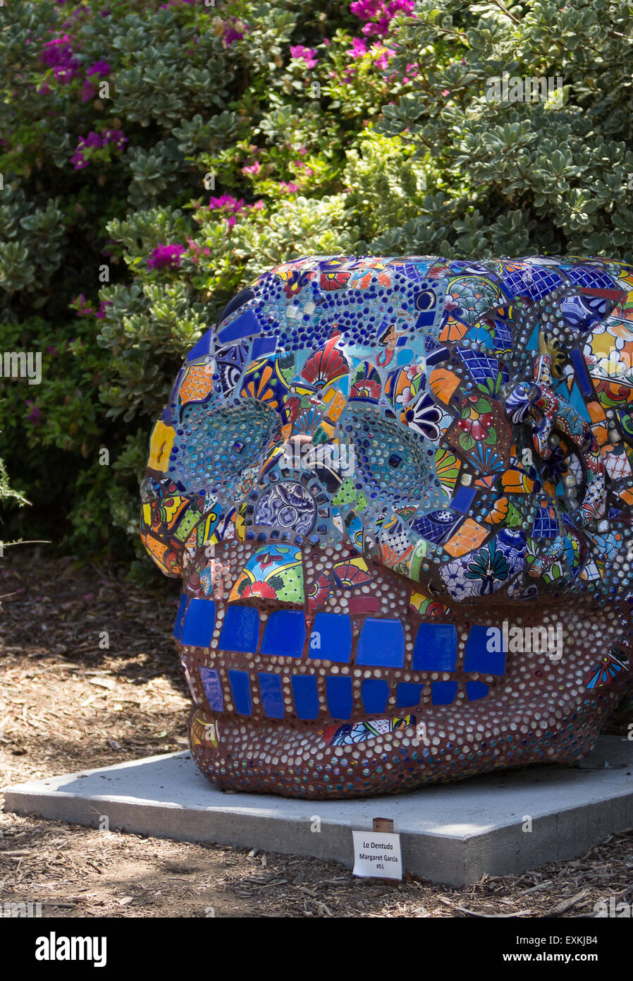 Editorial- Mosaic skull, “La Dentuda” by Margaret Garcia at Los Angeles ...