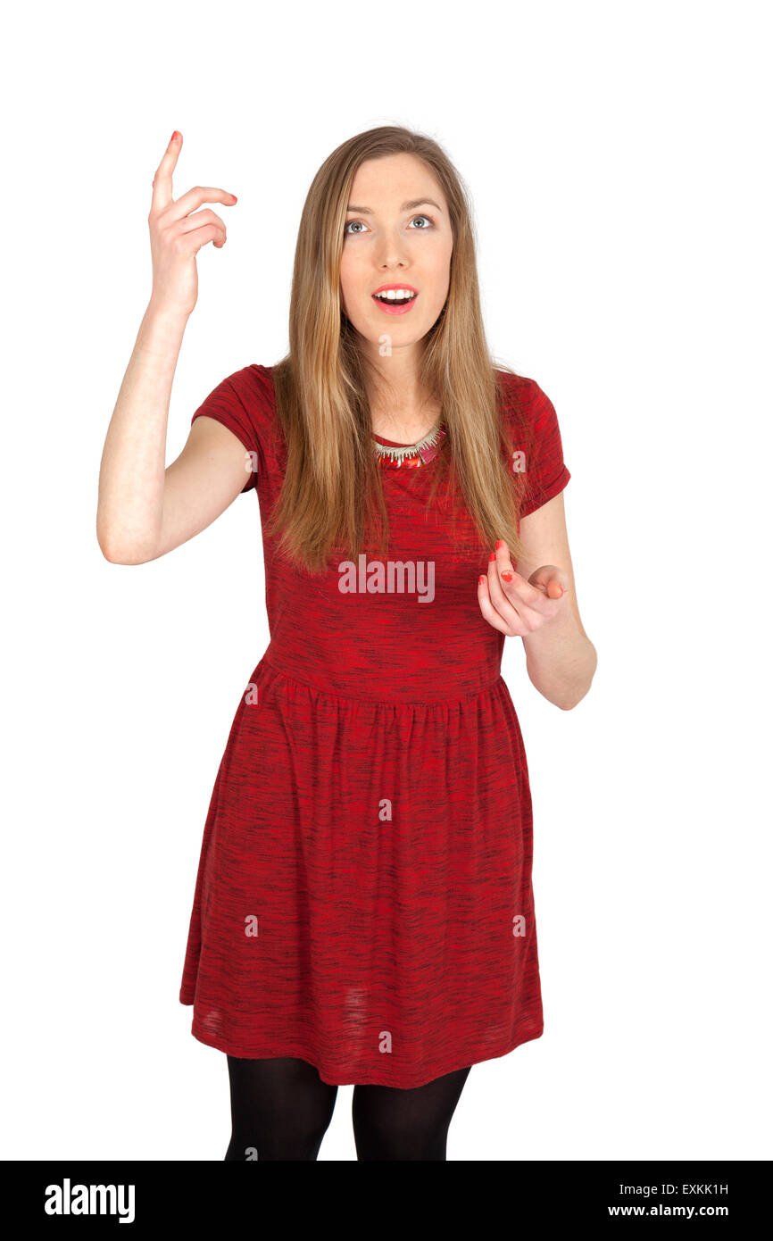 Beautiful woman doing different expressions in different sets of ...