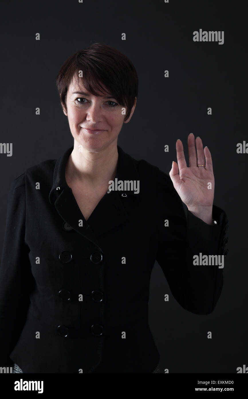 Beautiful woman doing different expressions in different sets of ...